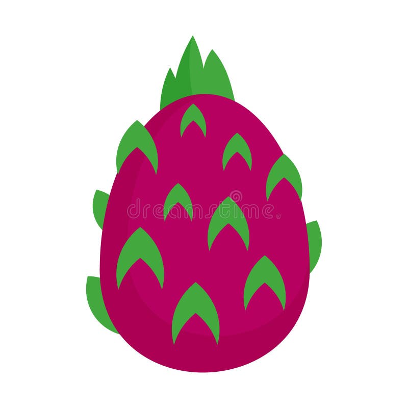 Icono De Media Pitaya, Estilo Plano Ilustración del Vector ...