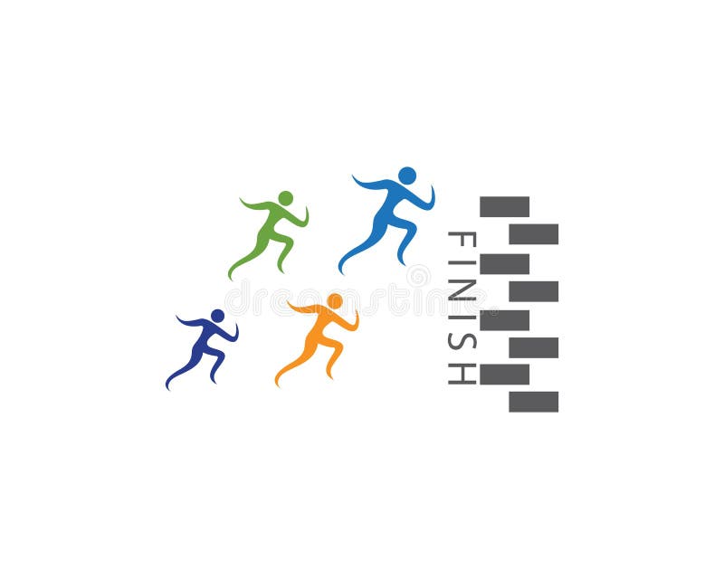 Icono De Funcionamiento Del Logotipo De La Raza Stock de ilustración ...