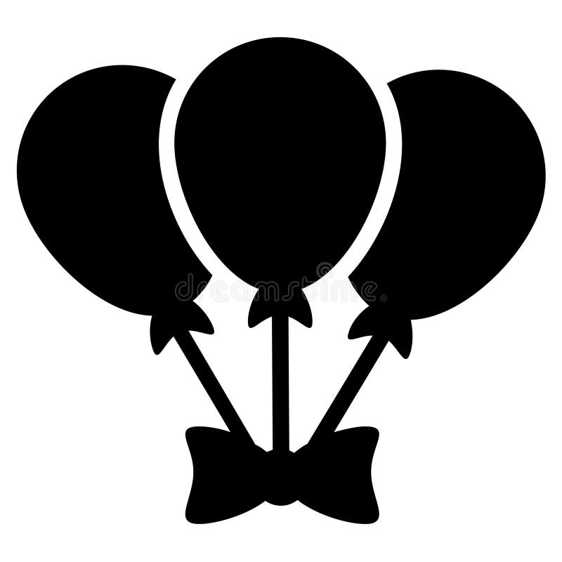 Icono De Globos Icono Negro Ilustración del Vector - Ilustración de ...