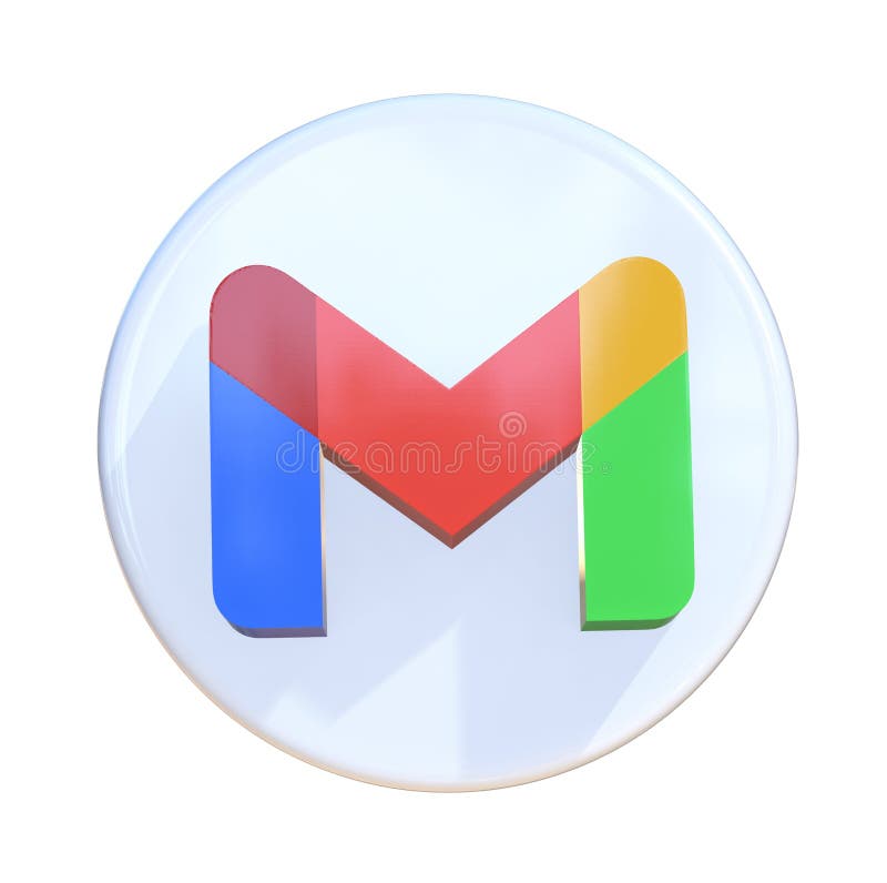Icono De Gmail 3d En Redes Sociales Foto editorial - Ilustración de ...