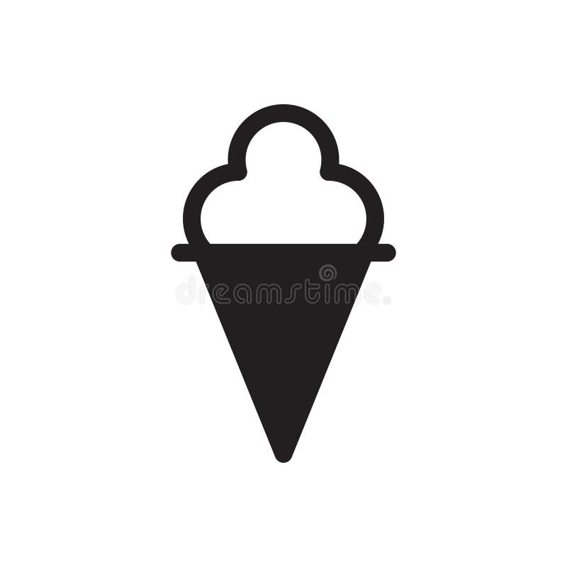 Icono De Helado De Postre De Crema De Alimentos Ilustración del Vector ...