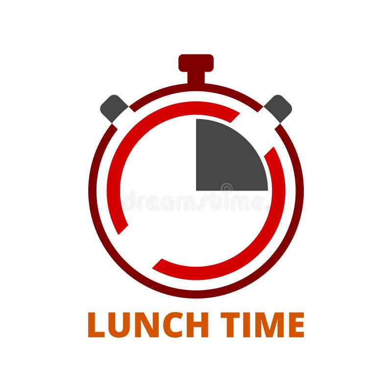 Icono De Hora De Almuerzo, Hora De Almuerzo Plana Ilustración del ...