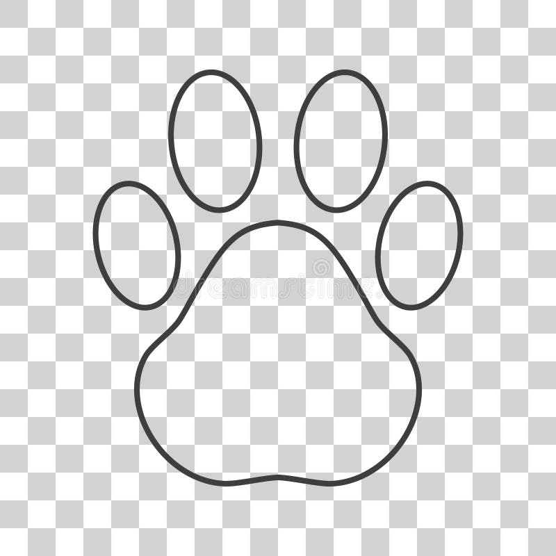 Icono De Huellas De Perro En Fondo Blanco Ilustración del Vector ...