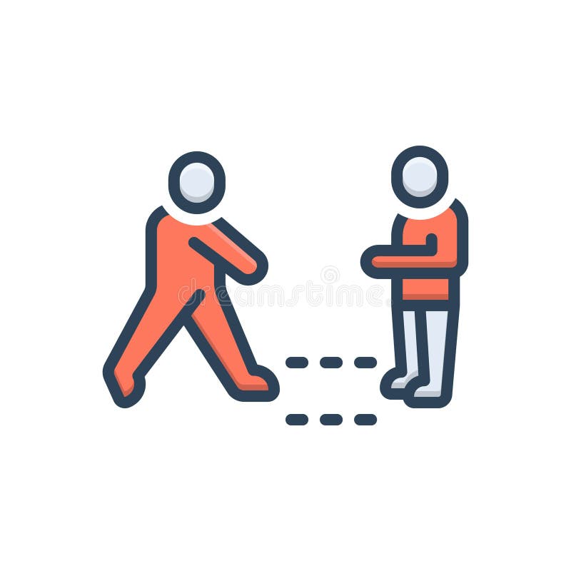 Icono De Ilustración De Color Para Llegadas Y Personas Stock de ilustración - Ilustración de ...