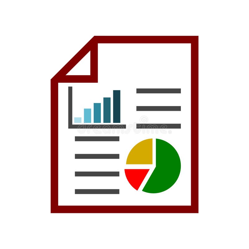 Icono de Informe comercial ilustración del vector. Ilustración de ...