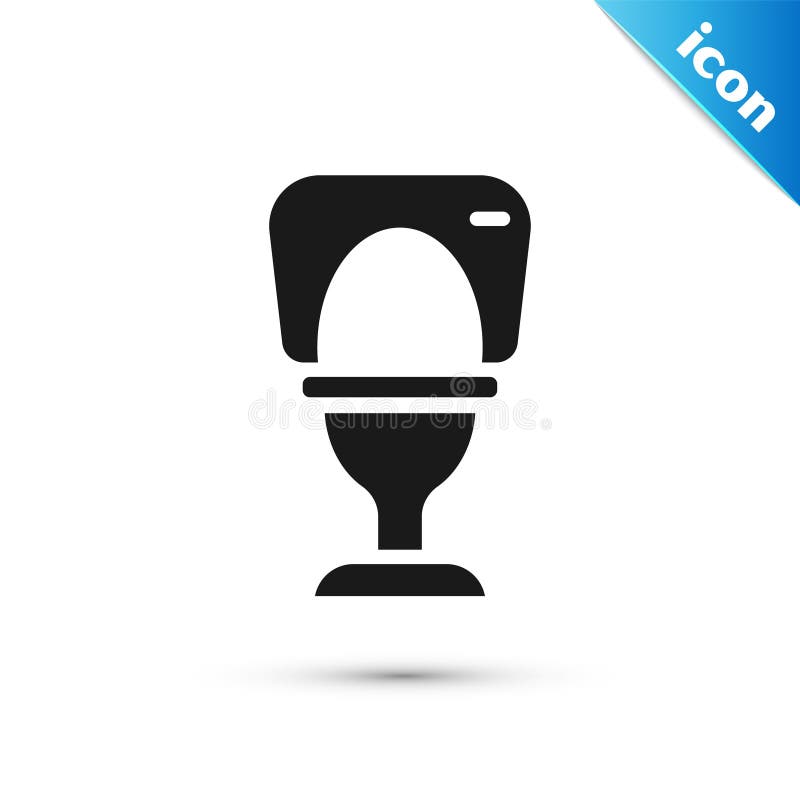 Icono De Inodoro Gris Aislado Sobre Fondo Blanco. Vector Ilustración ...