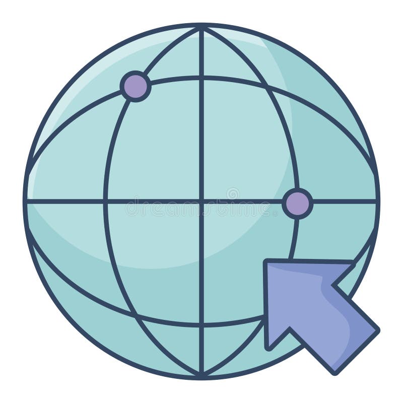 Icono De Internet Con Circuitos Ilustración del Vector - Ilustración de ...