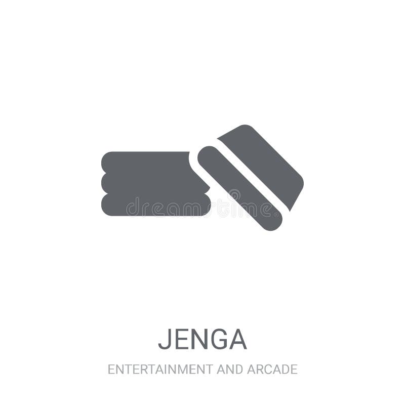 Icono De Jenga En Estilo Del Esquema Aislado En El Fondo Blanco Ejemplo Del Vector De La Acción ...