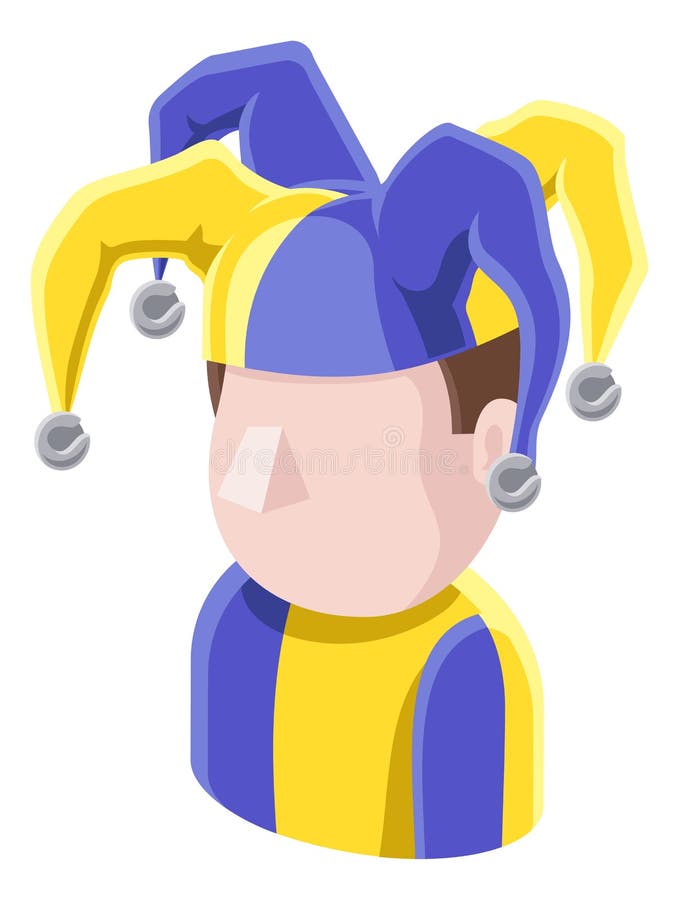 Icono De Jester Joker Man Avatar People Ilustración del Vector ...