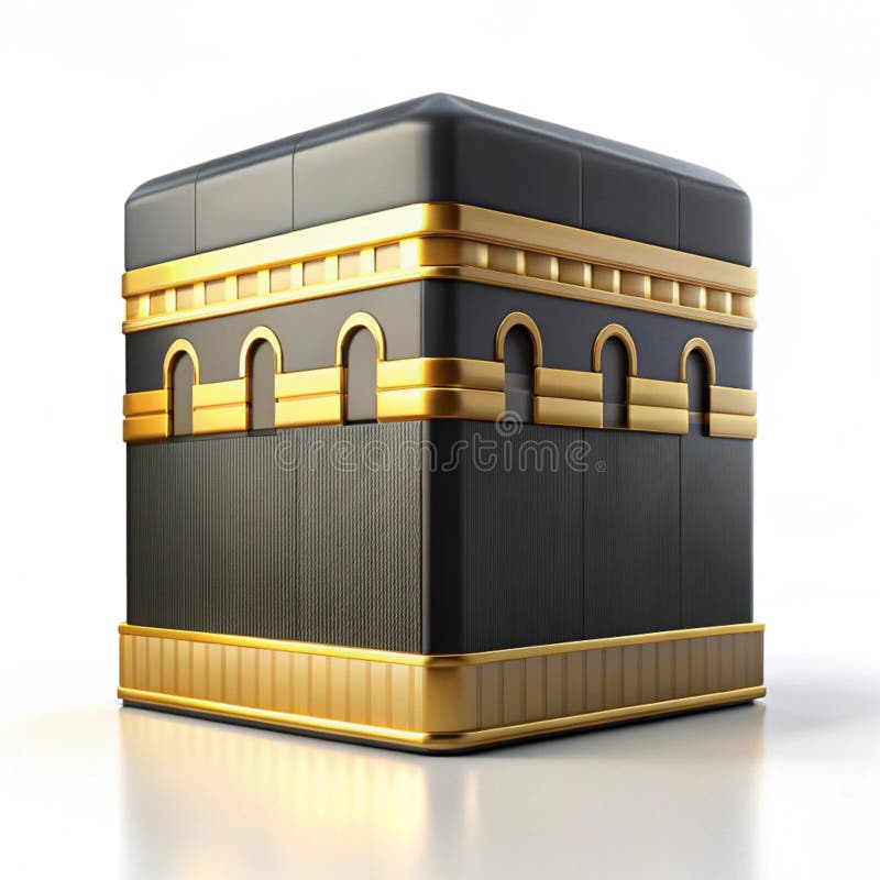Icono de kaaba 3d stock de ilustración. Ilustración de rezo - 357969416