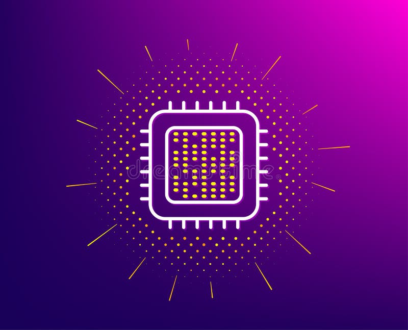 Icono Del Procesador Cpu. Signo De Componente De Equipo. Vector ...