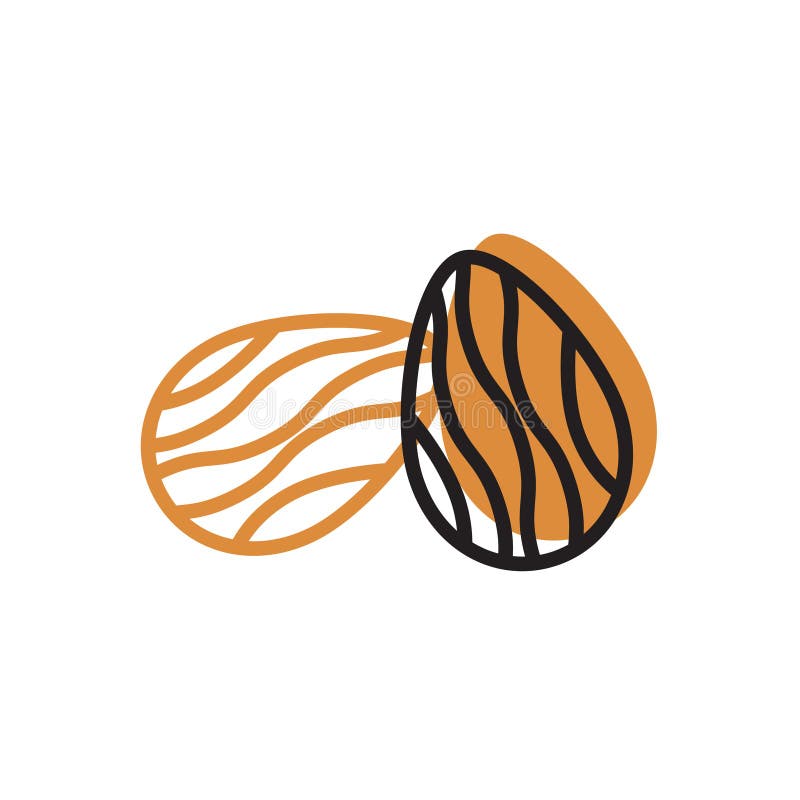Icono De La Almendra, Ejemplo Del Vector Ilustración del Vector ...