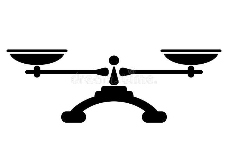 Icono de la balanza stock de ilustración. Ilustración de icono - 89983359