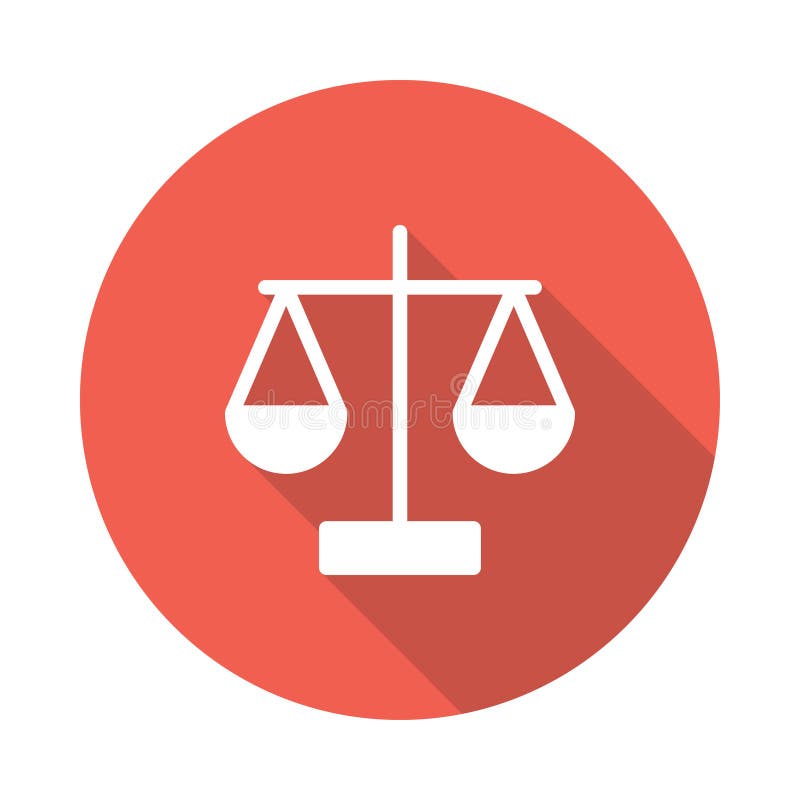 Icono de la balanza ilustración del vector. Ilustración de glifos ...