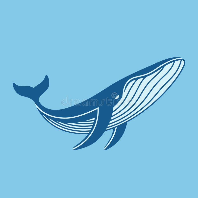 Icono de la ballena azul stock de ilustración. Ilustración de cubo ...