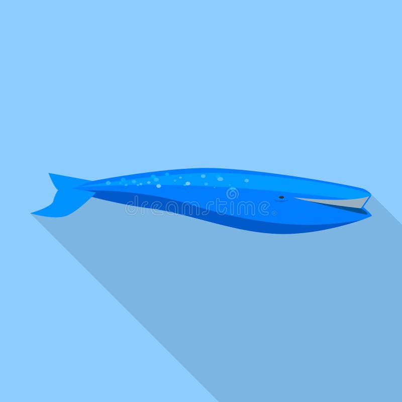 Icono De La Ballena Azul, Estilo Plano Ilustración del Vector ...