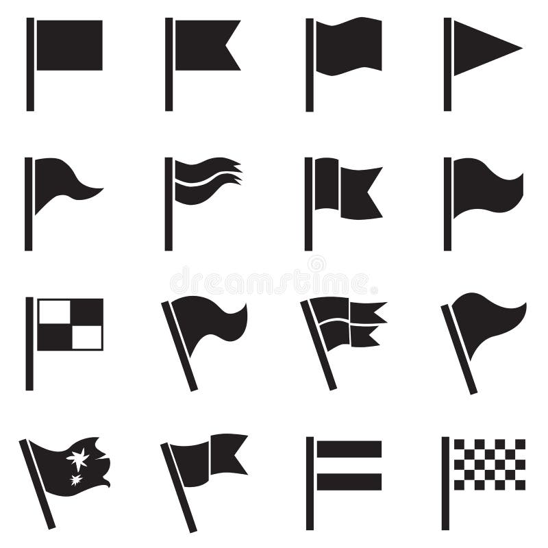 Icono de la bandera ilustración del vector. Ilustración de forma - 75878235