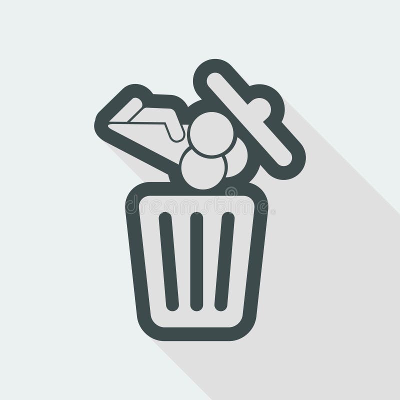 Icono De La Basura De La Comida Ilustración del Vector - Ilustración de ...