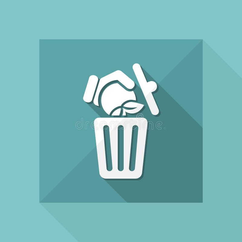 Icono De La Basura De La Comida Ilustración del Vector - Ilustración de ...
