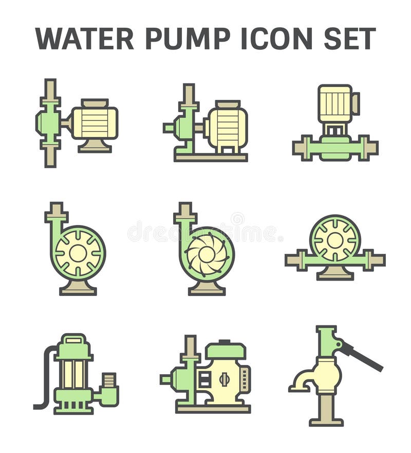 Icono de la bomba de agua ilustración del vector. Ilustración de fondo ...