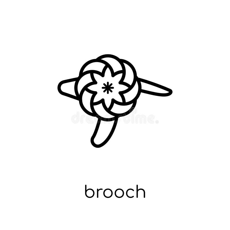 Icono De La Broche Icono Linear Plano Moderno De Moda De La Broche Del ...