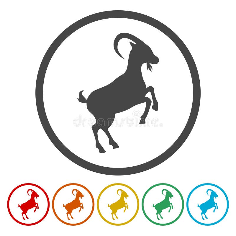 Icono de cabra ilustración del vector. Ilustración de acortar - 171764434