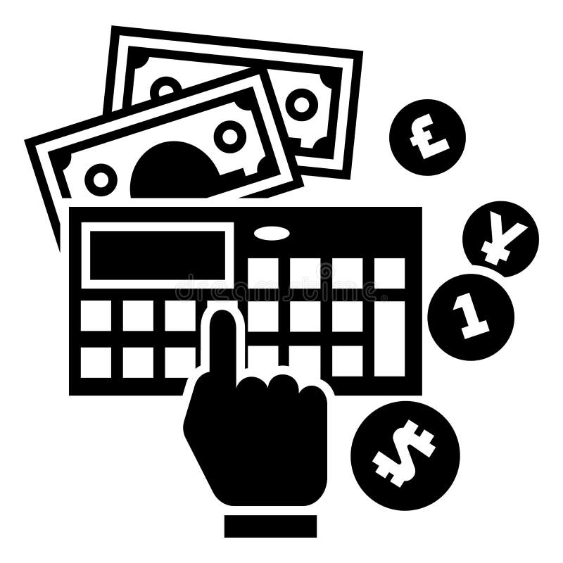 Icono De La Calculadora Que Considera, Estilo Simple Ilustración del ...