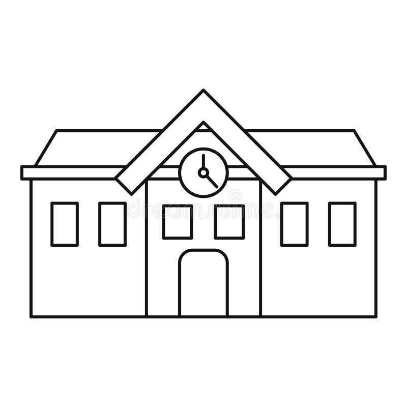 Icono De La Capilla, Estilo Del Esquema Ilustración del Vector ...