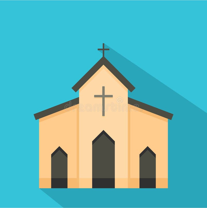 Icono De La Capilla, Estilo Plano Ilustración del Vector - Ilustración ...