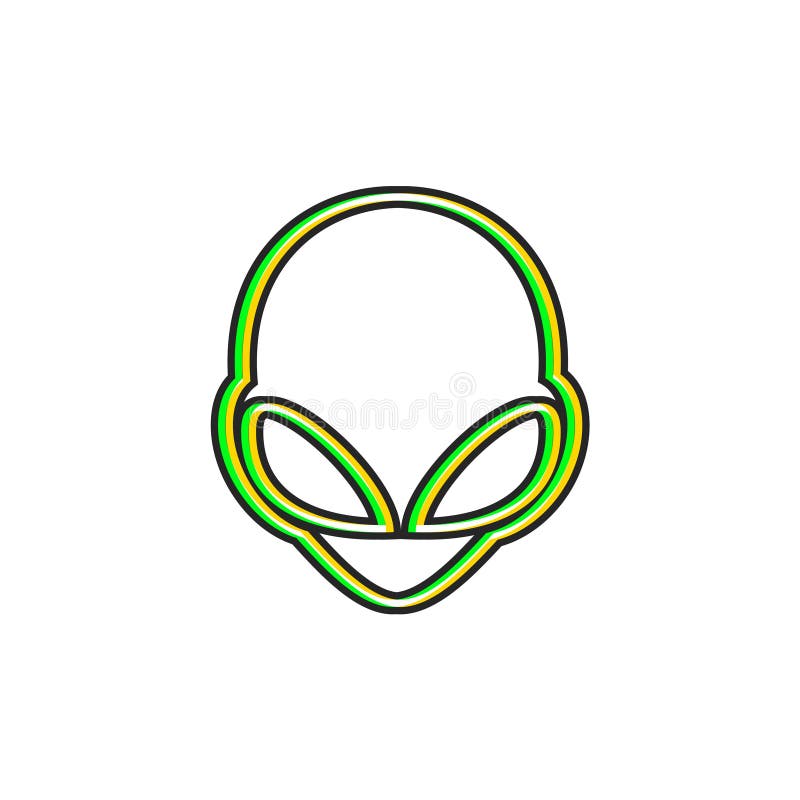Icono de la cara de Alien ilustración del vector. Ilustración de ...