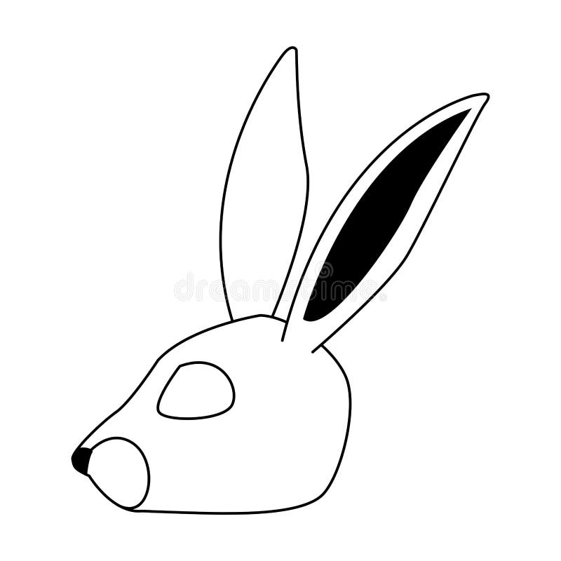 Icono De La Cara De Conejo De Caricatura Ilustración del Vector ...