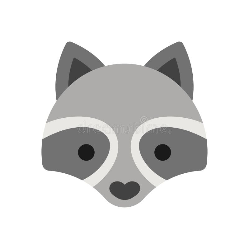 Icono De La Cara Del Mapache Ilustración del Vector - Ilustración de ...