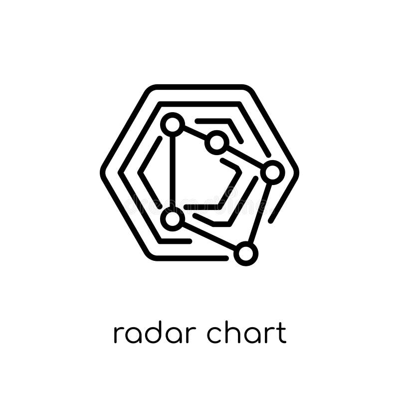 Icono de la carta de radar ilustración del vector. Ilustración de fino ...