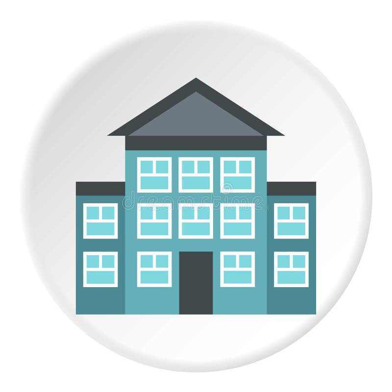 Icono De La Casa De Tres Pisos, Estilo Plano Ilustración del Vector ...