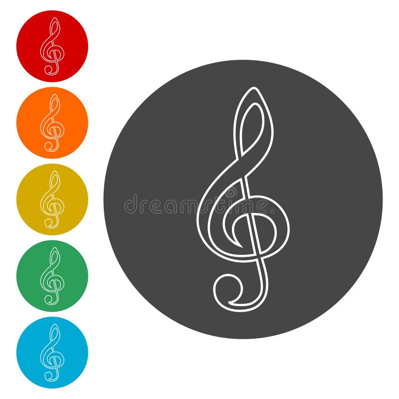 Icono de la clave de sol ilustración del vector. Ilustración de ...