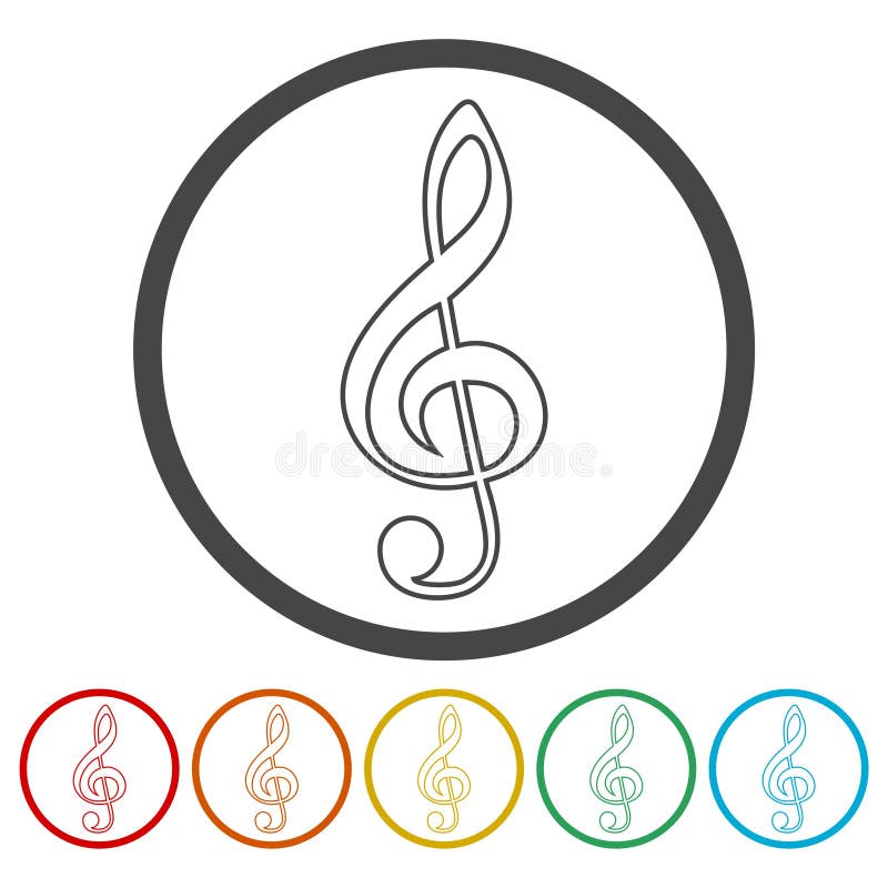 Icono de la clave de sol ilustración del vector. Ilustración de vector ...