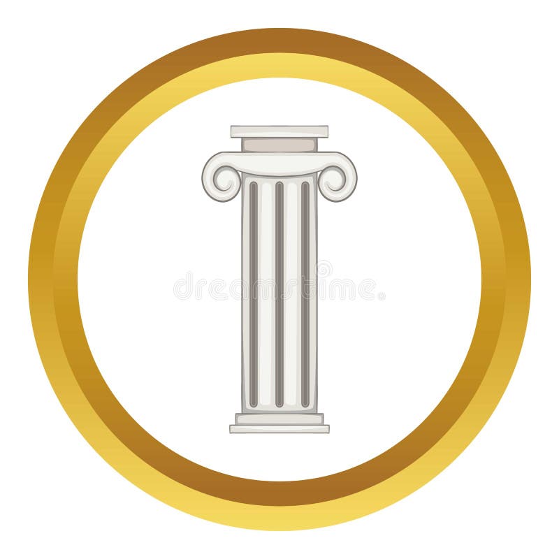 Icono de la columna stock de ilustración. Ilustración de viejo - 124922220