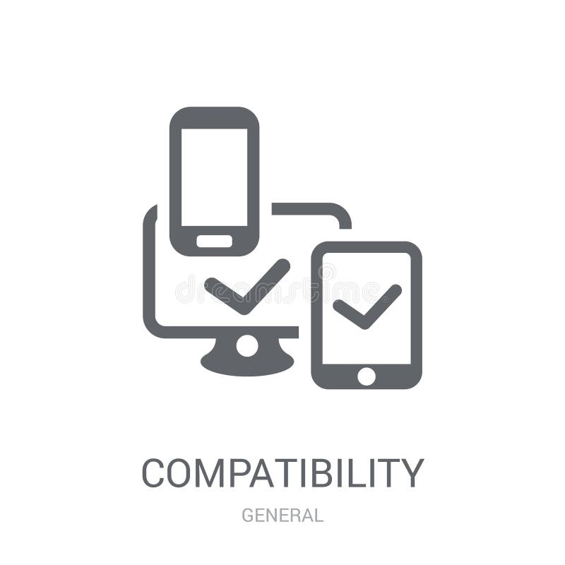 Icono de la compatibilidad ilustración del vector. Ilustración de ...