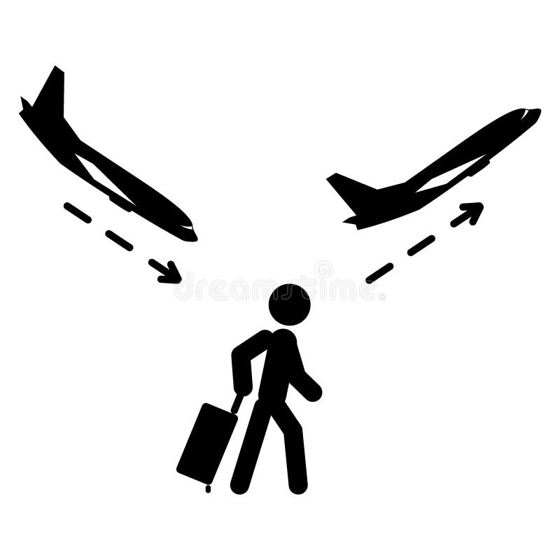 Icono De La Conexión Del Vuelo Ilustración del Vector - Ilustración de ...