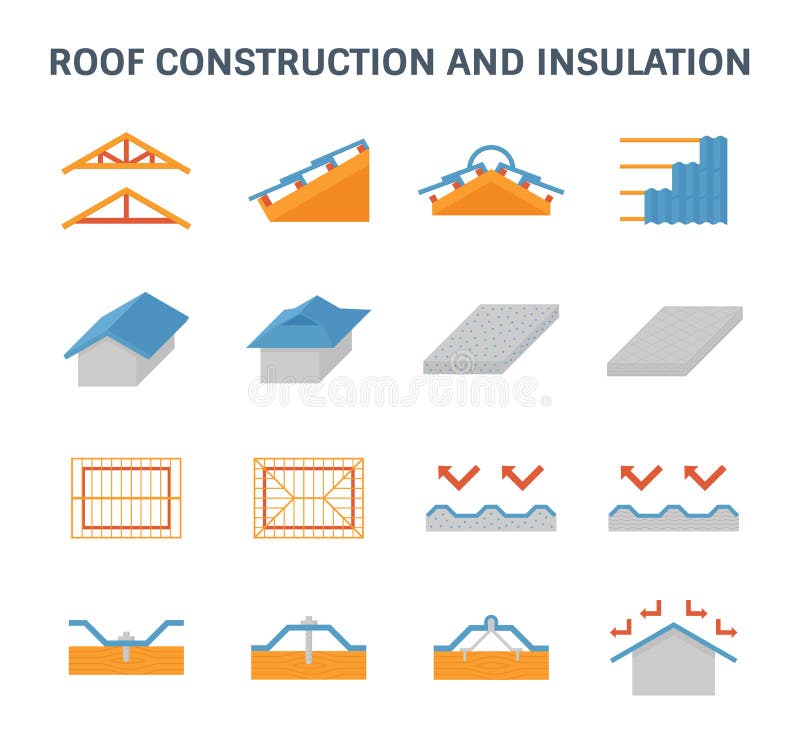 Icono De La Construcción Del Tejado Ilustración del Vector ...