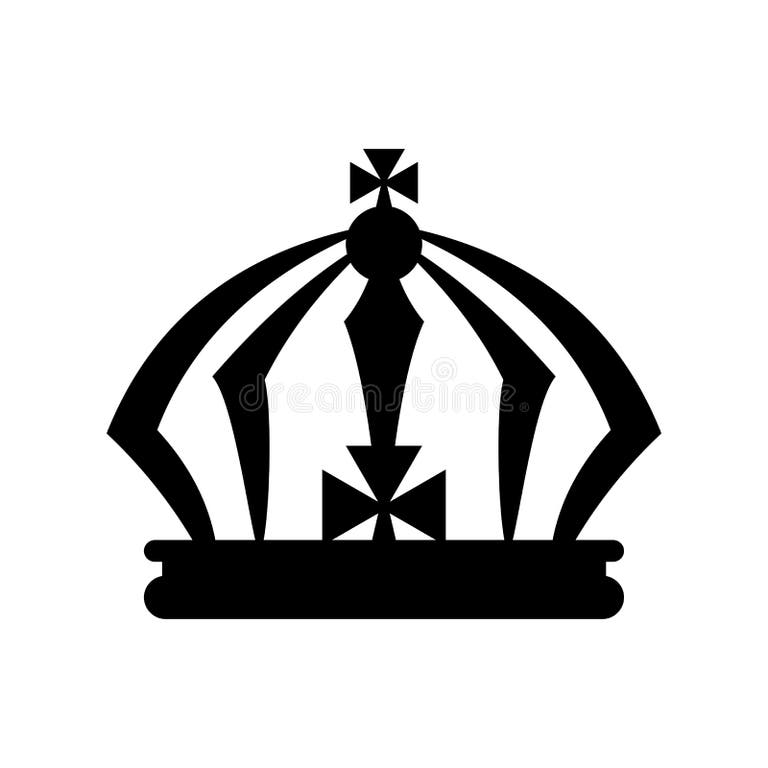 Icono de la corona simple ilustración del vector. Ilustración de real ...