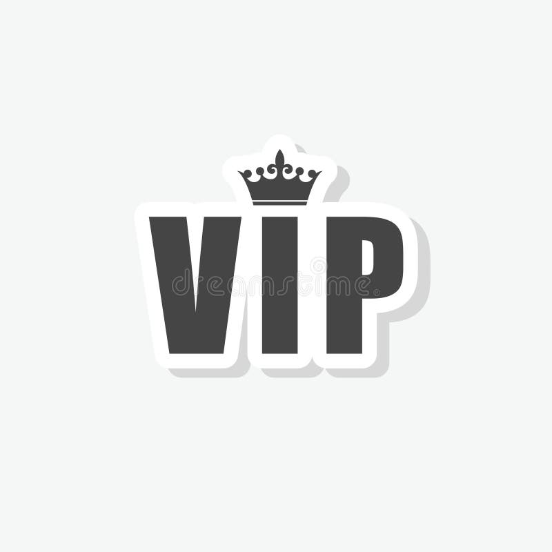 Icono De La Corona Vip Aislado En Blanco Ilustración del Vector ...