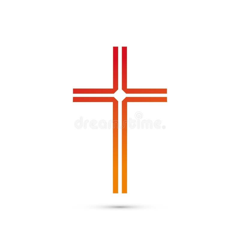 Icono De Cruz Cristiana Negra Cruz Cristiana De Línea Abstracta