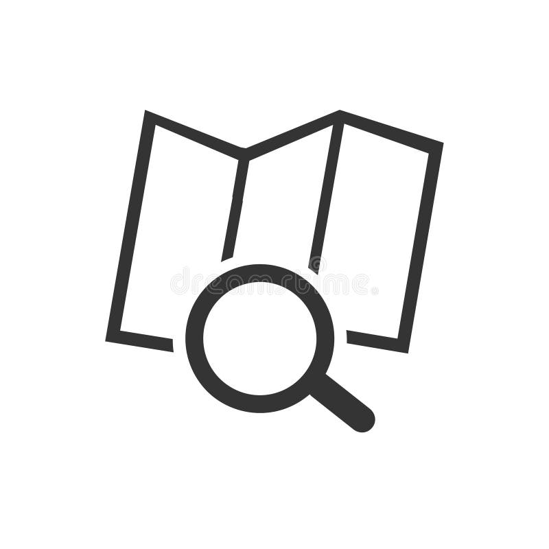 El Botón De La Búsqueda De La Dirección Del Hallazgo Con El Logotipo Y ...