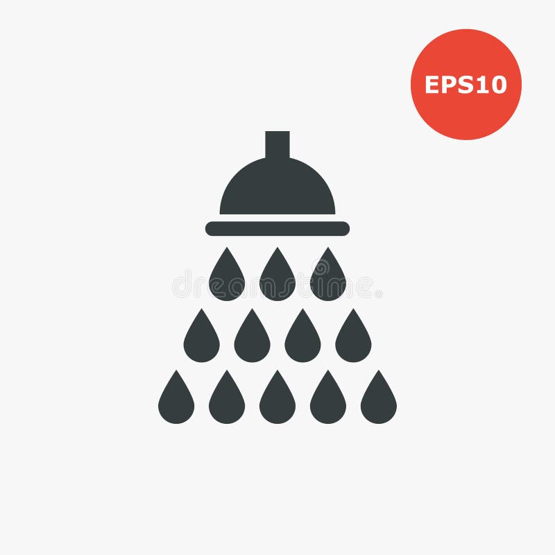 Icono De La Ducha Ejemplo Del Vector En Estilo Plano Ilustración del ...
