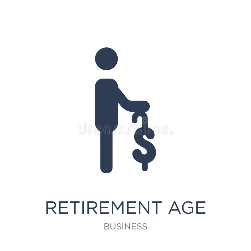 Icono De La Edad Del Retiro Icono Plano De Moda De La Edad Del Retiro ...
