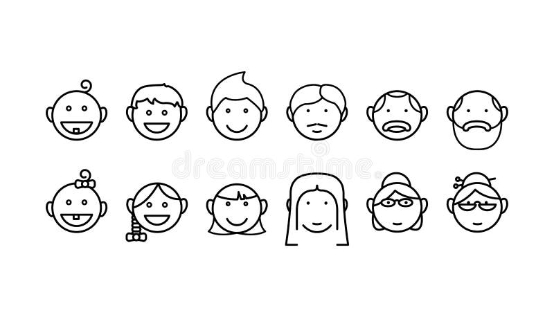 Icono De La Edad, Vector, Ejemplo Del Vector Ilustración del Vector ...