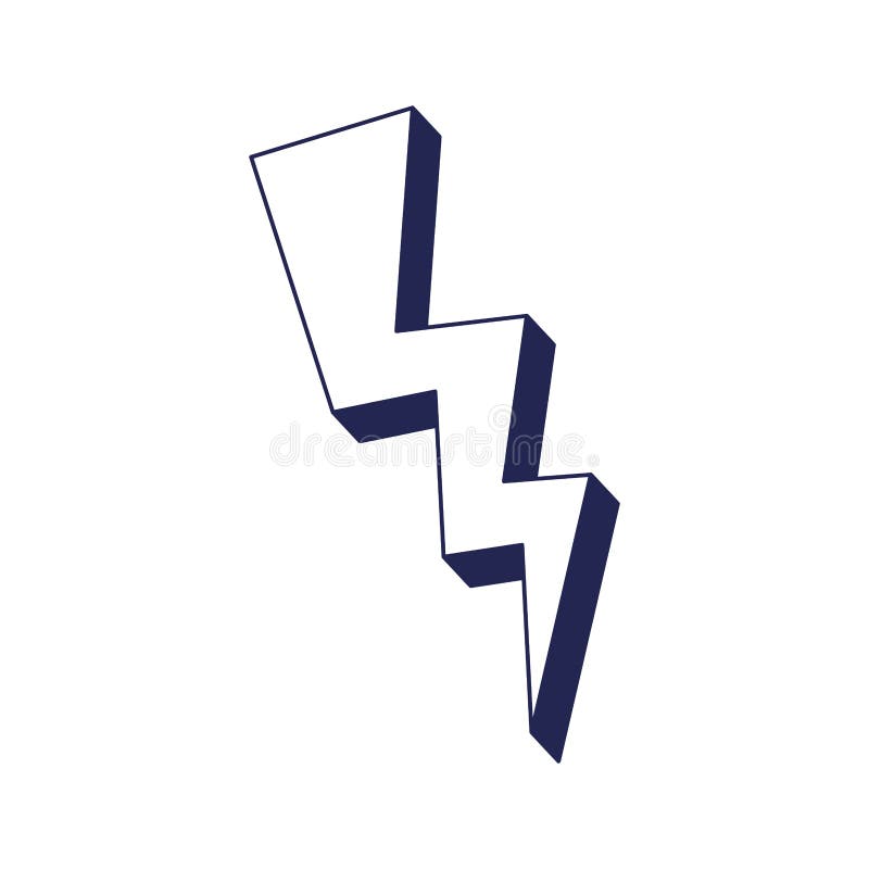 Icono De La Energ?a Del Rayo Del Poder Ilustración del Vector ...