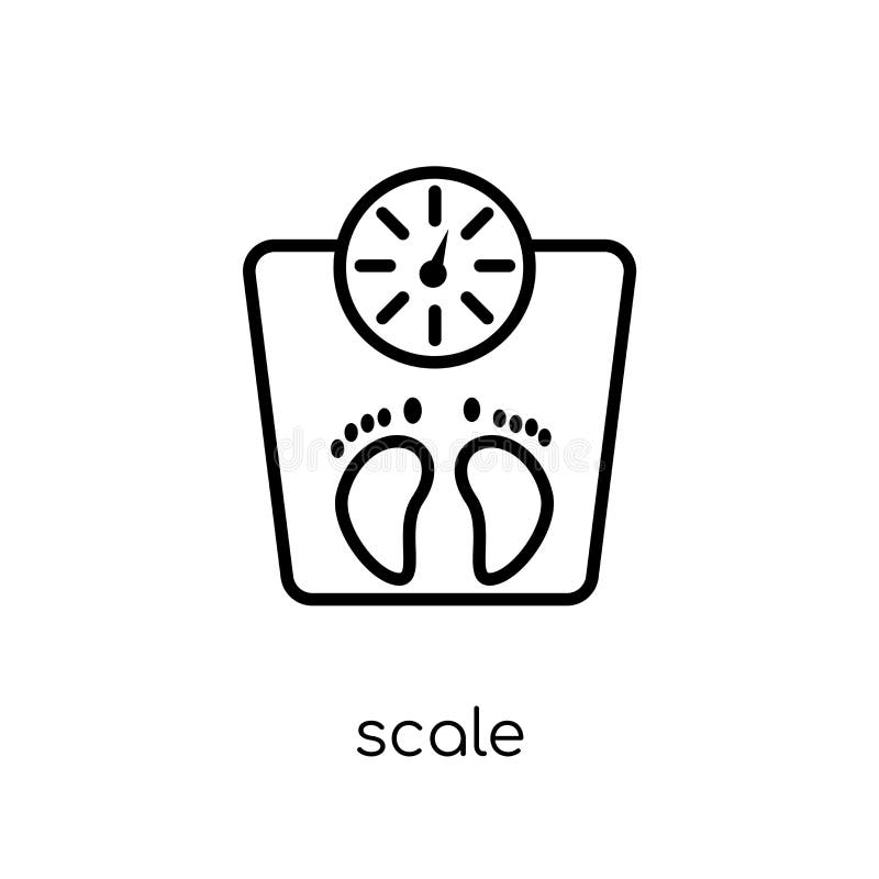 Icono De La Escala Icono Linear Plano Moderno De Moda De La Escala Del ...