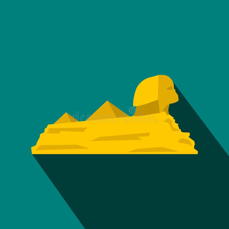 Icono De La Esfinge, Estilo Plano Stock de ilustración - Ilustración de ...